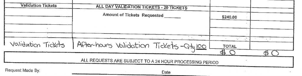 700: Parking Validation (Irvine Office) – SOP – Community Care